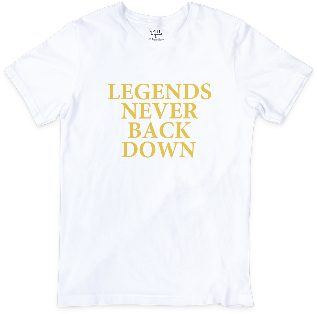 Statement T-Shirt - White/Gold Foil – The Legend Label